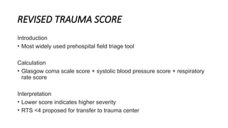 TRAUMA SCORING SYSTEM highly important topic in ortho | PPTX
