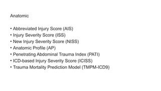 TRAUMA SCORING SYSTEM highly important topic in ortho | PPTX
