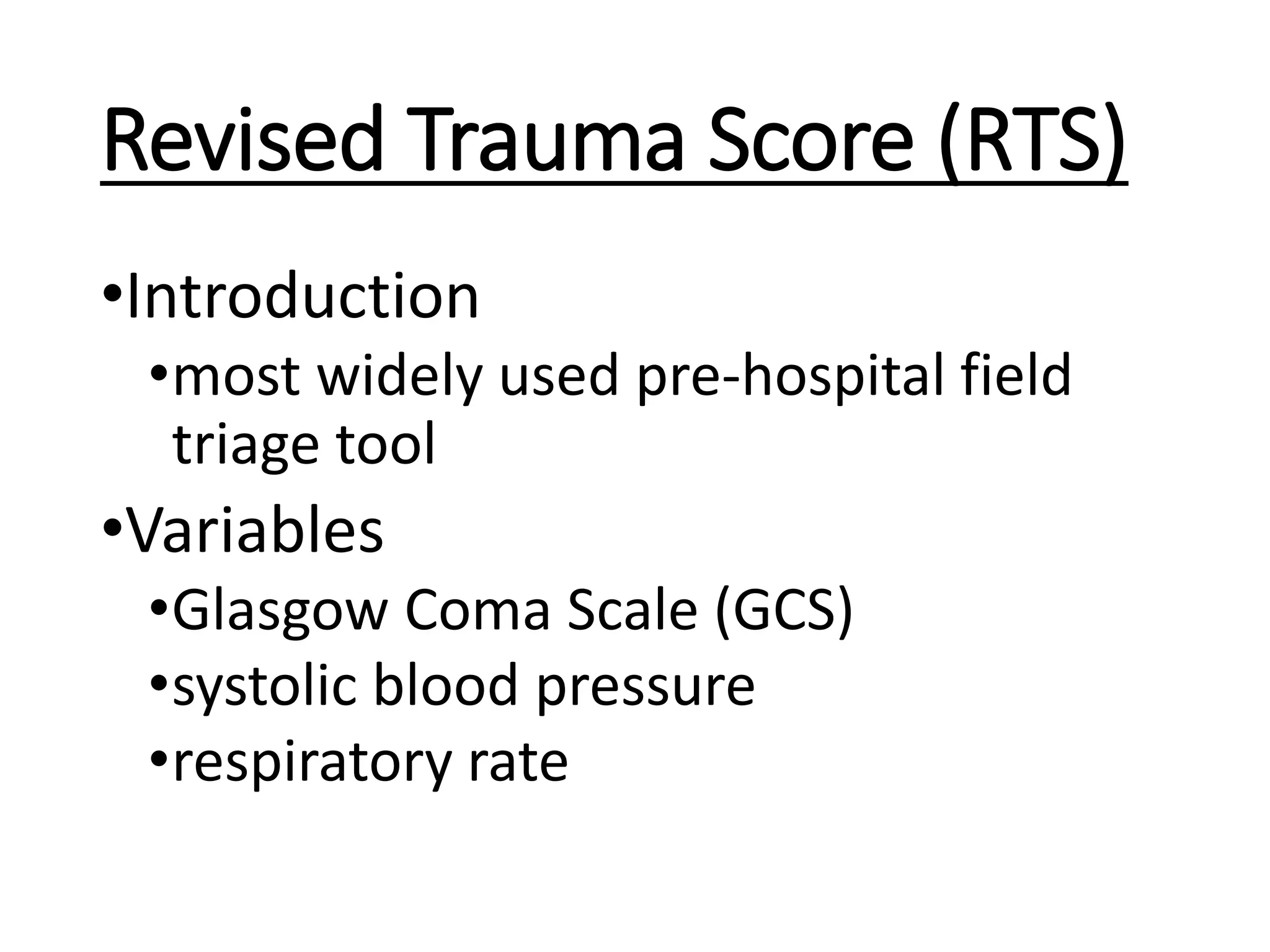 Polytrauma scoring systems | PPTX