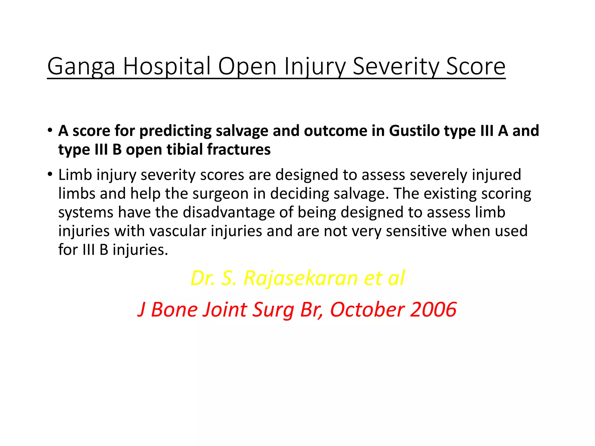 Polytrauma scoring systems | PPTX