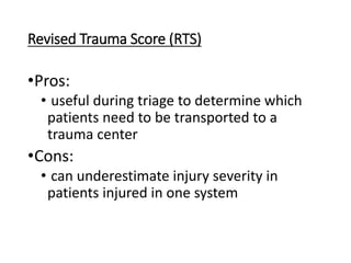 Polytrauma scoring systems | PPTX