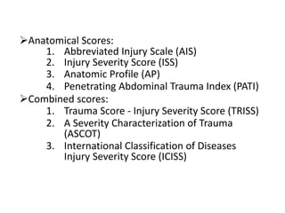 Polytrauma scoring systems | PPTX