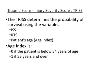 Polytrauma scoring systems | PPTX