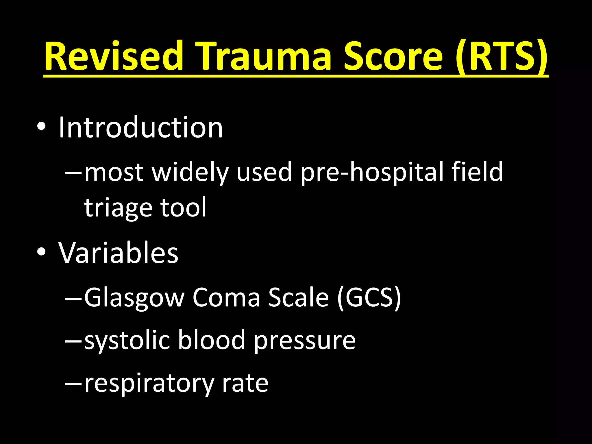 Trauma scoring systems | PPTX