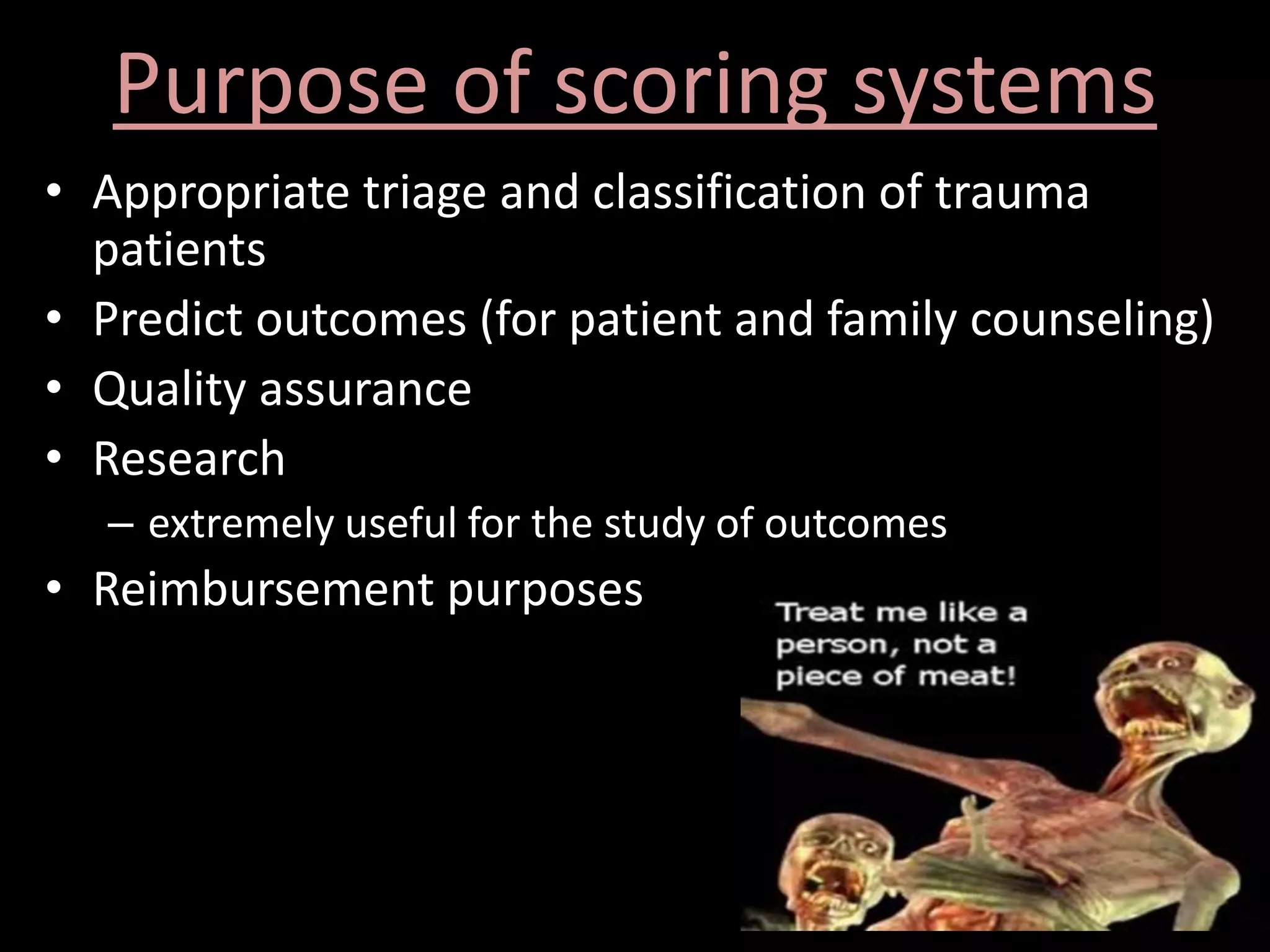 Trauma scoring systems | PPTX