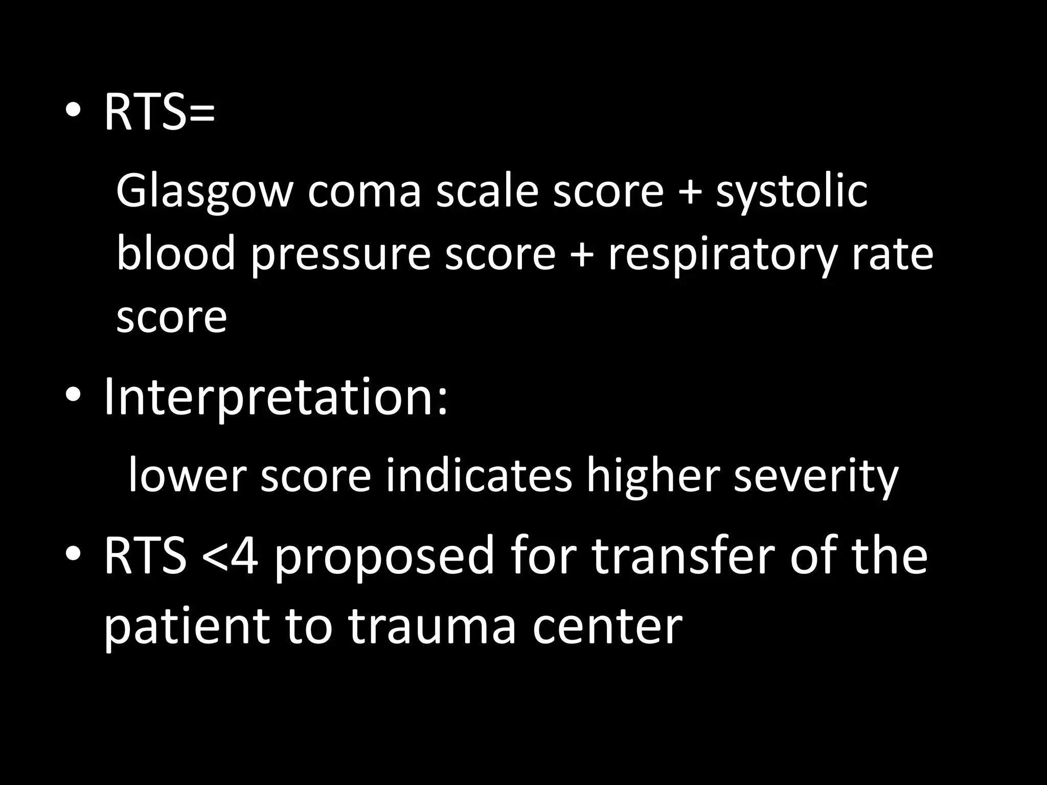Trauma scoring systems | PPTX