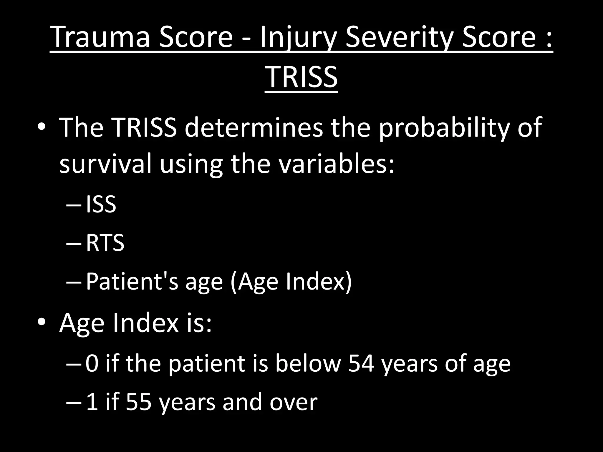 Trauma scoring systems | PPTX