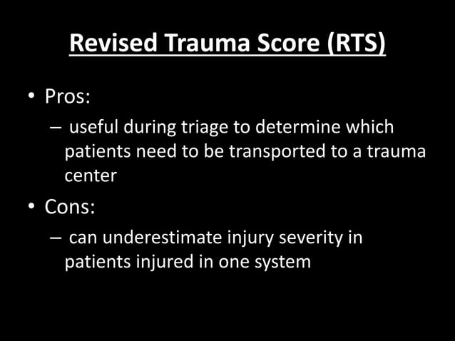 Trauma scoring systems | PPTX | Death, Injury, or Military Conflict ...