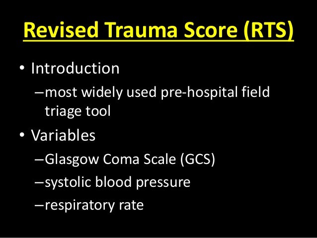 Trauma scoring systems