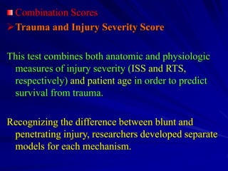 Trauma scoring systems | PDF