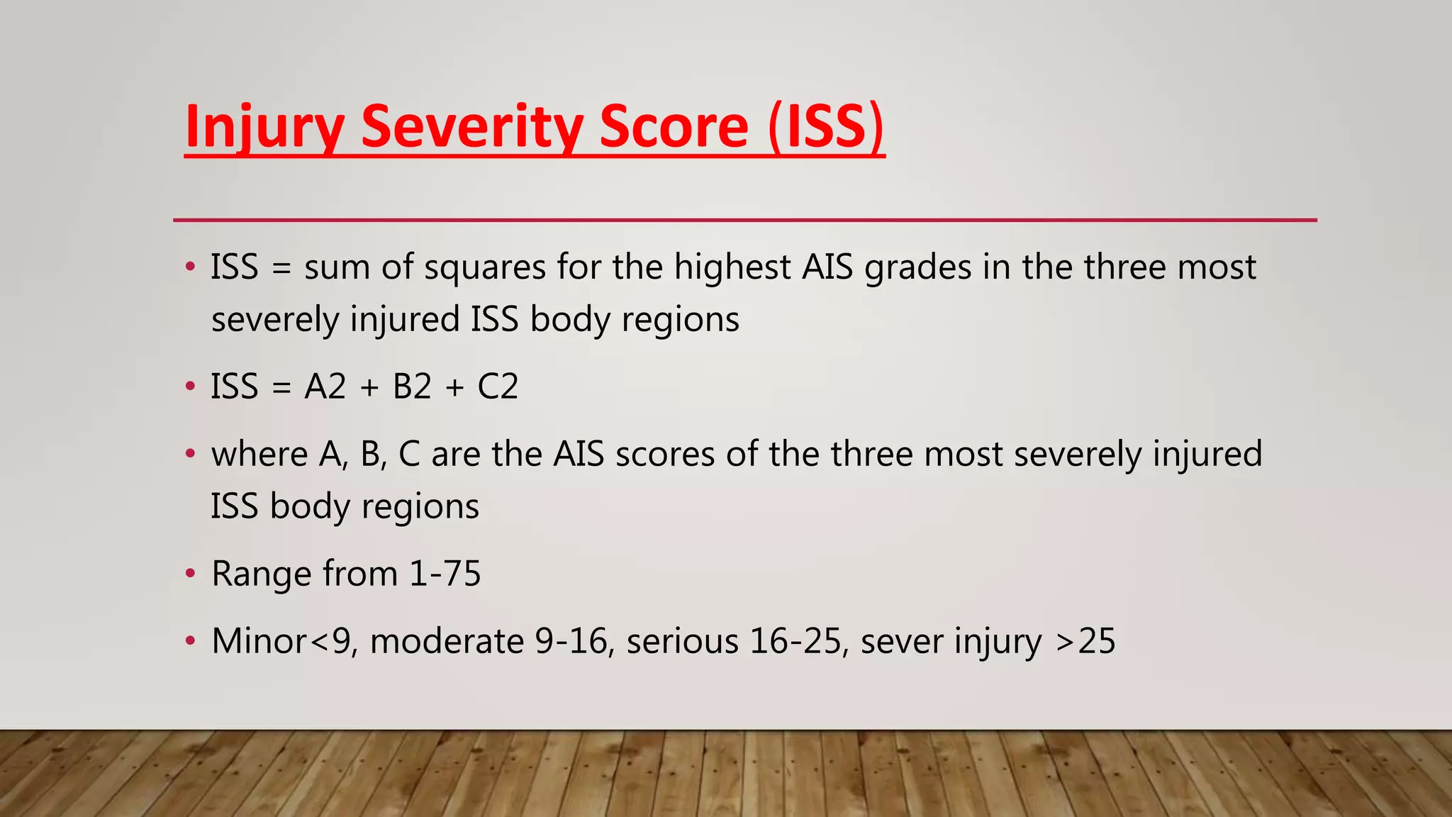 Trauma scoring systems | PPTX