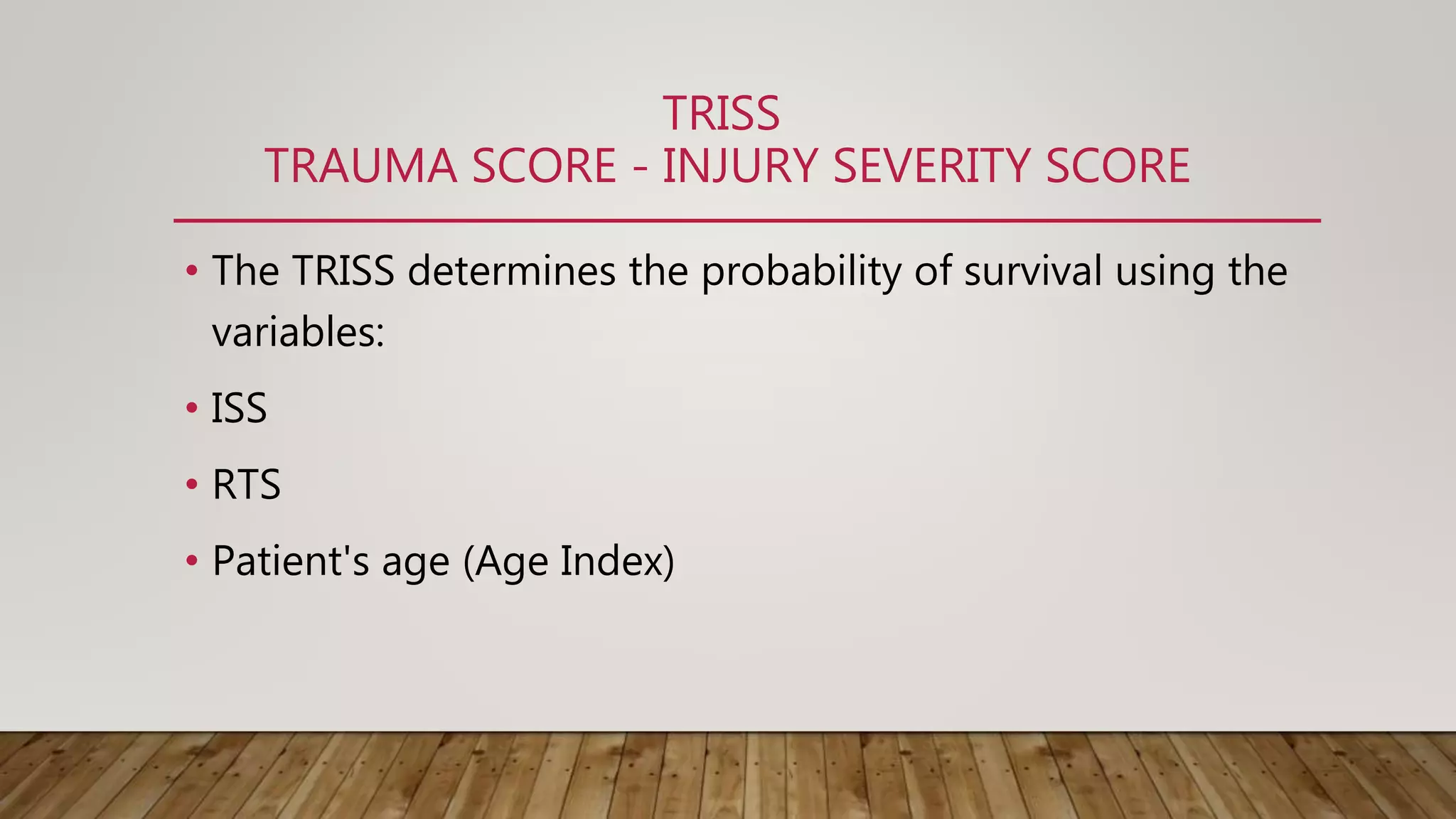 Trauma scoring systems | PPTX