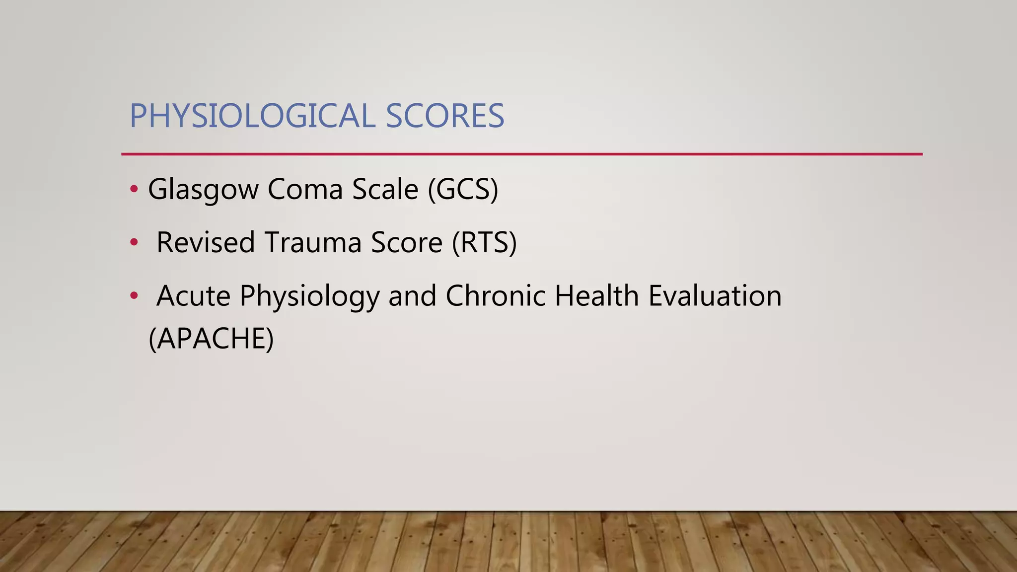 Trauma scoring systems | PPTX