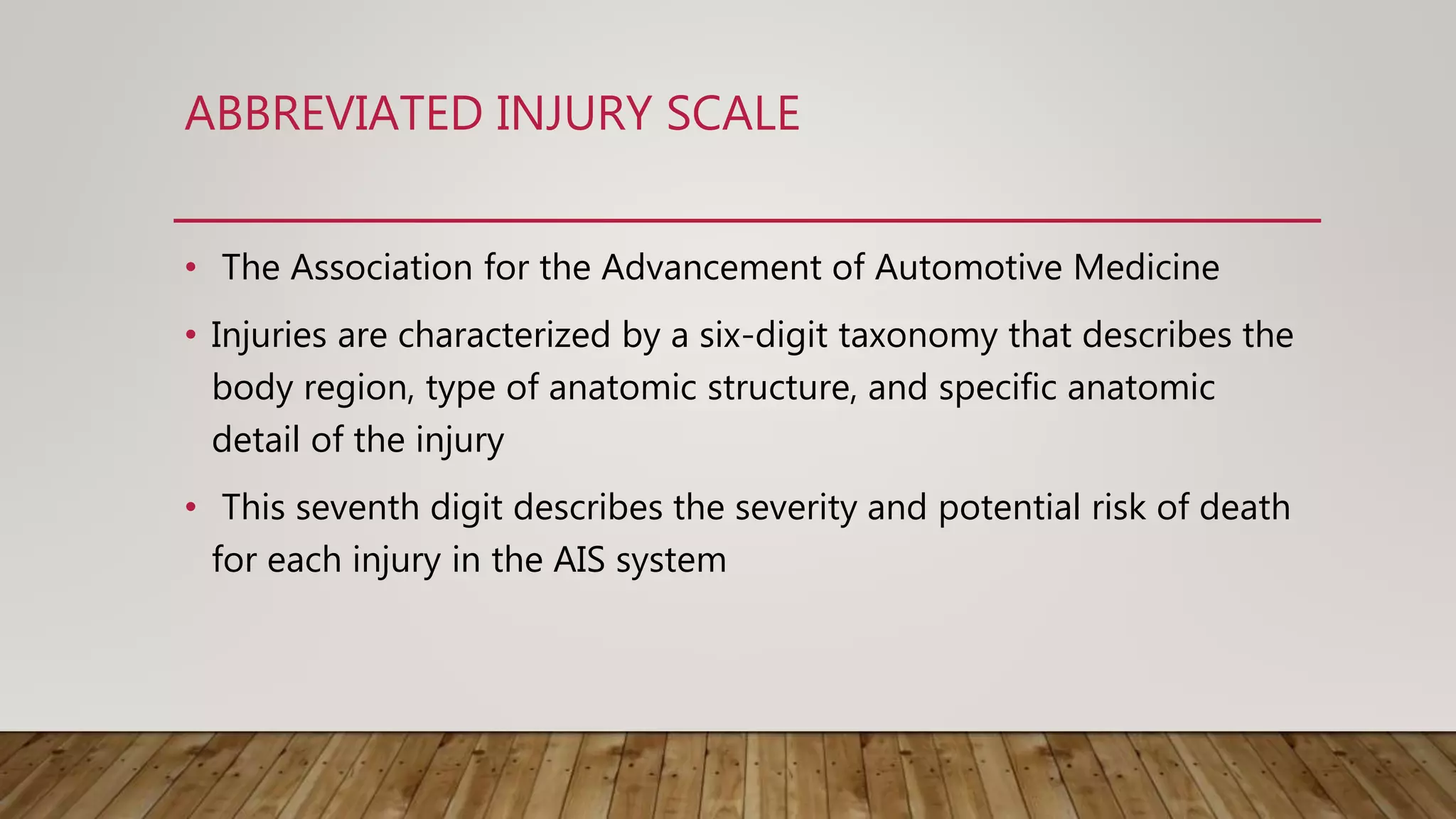Trauma scoring systems | PPTX
