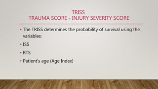 Trauma scoring systems | PPTX