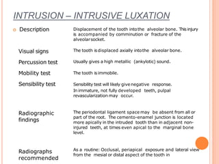 Traumatic injuries in pediatric dentistry | PPTX
