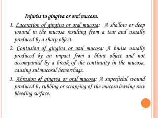 Traumatic injuries in pediatric dentistry | PPTX
