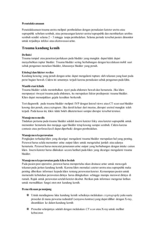 TRAUMA SISTEM PERKEMIHAN | DOCX