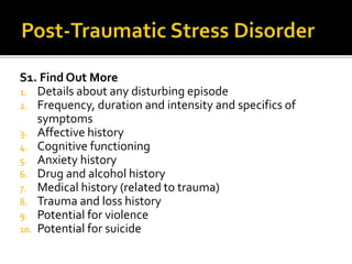 Trauma & Stressor Related Disorders for NCMHCE Study | PPTX