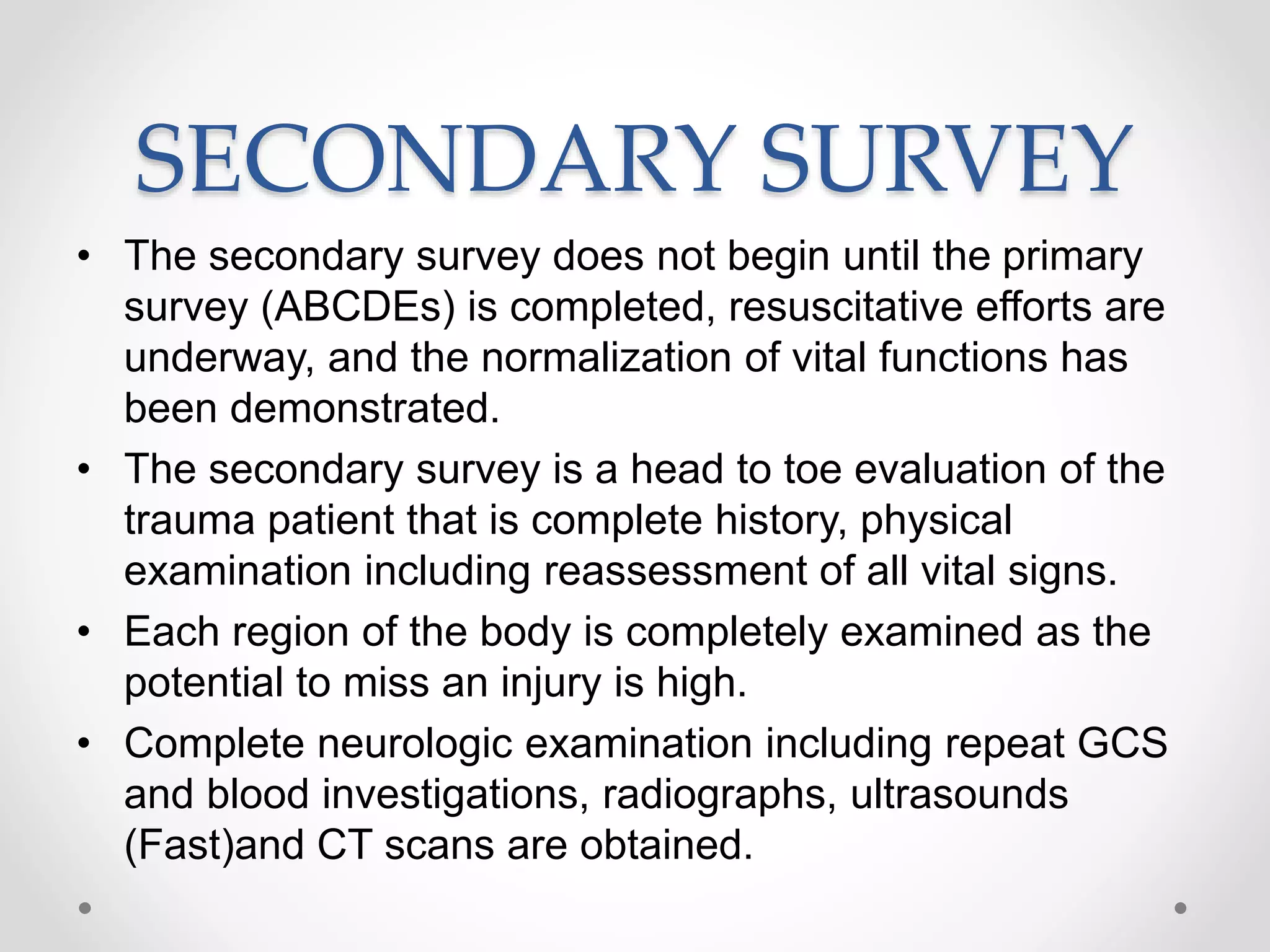 Trauma survey | PPTX