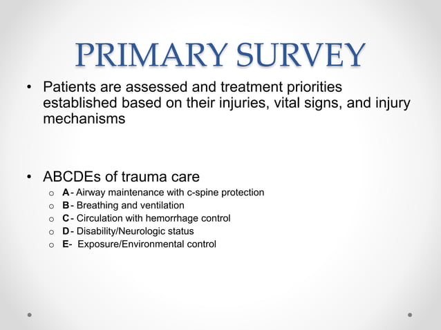 Trauma survey | PPTX | First Aid | Injuries