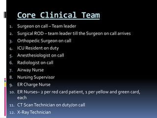 Trauma team policy orientation | PPT