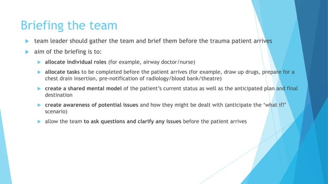 Trauma teams | PPTX | First Aid | Injuries
