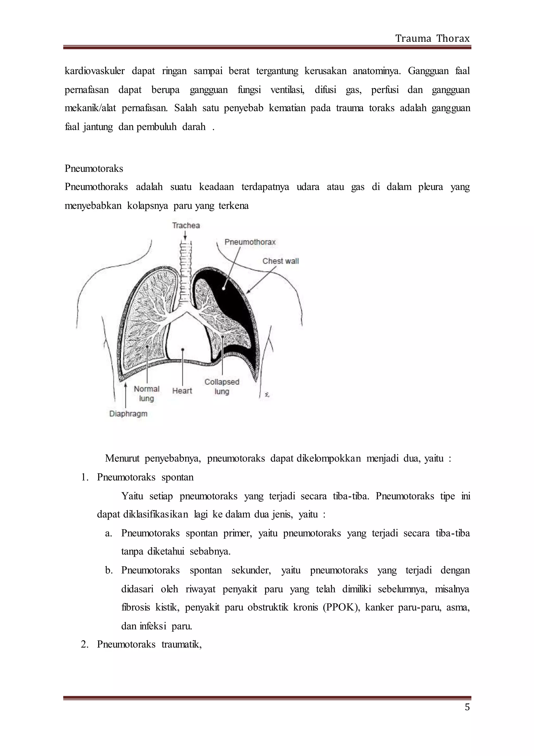 Trauma thorax | DOCX