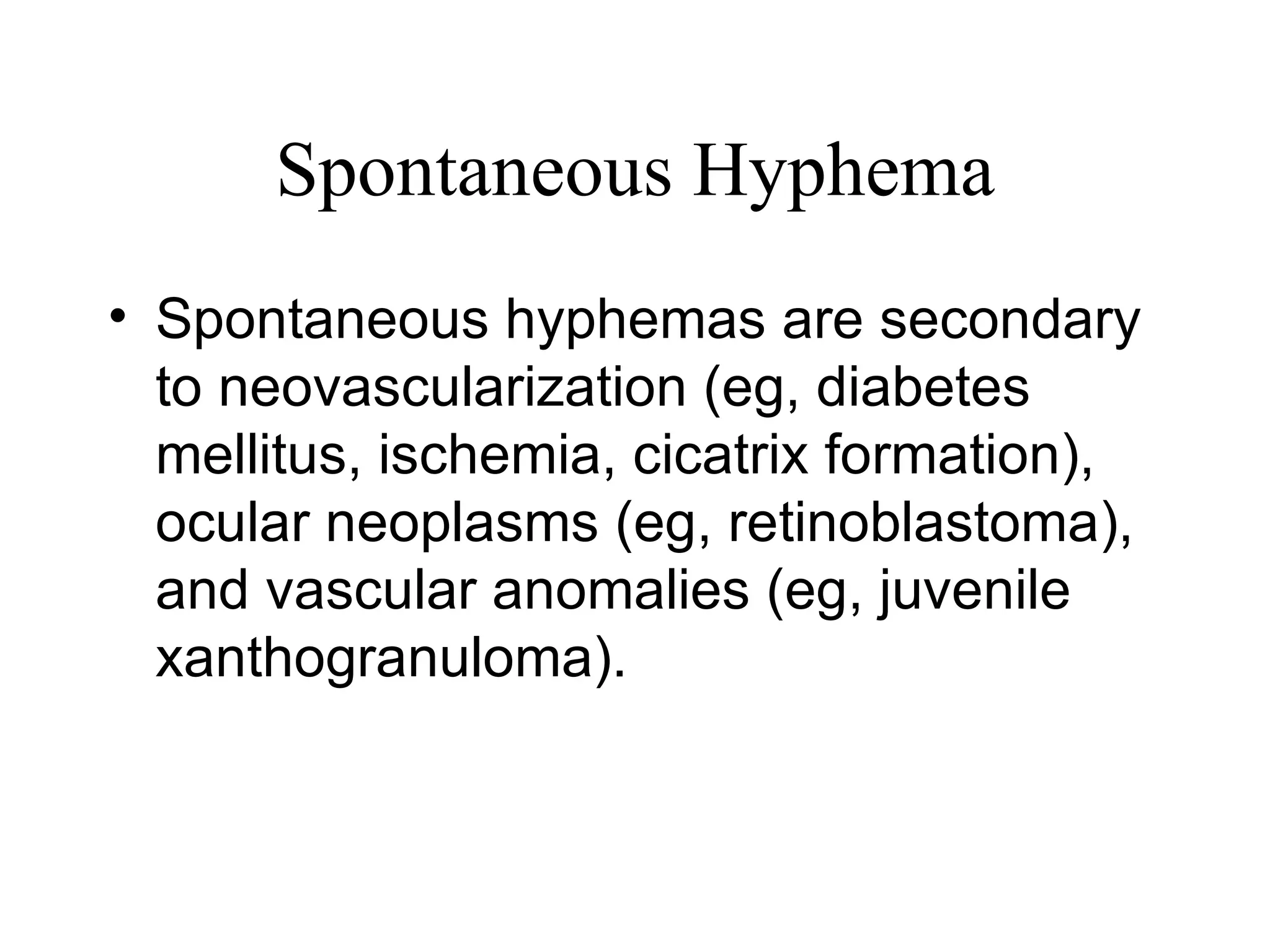 Traumatic Hyphema | PPT