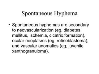 Traumatic Hyphema | PPT
