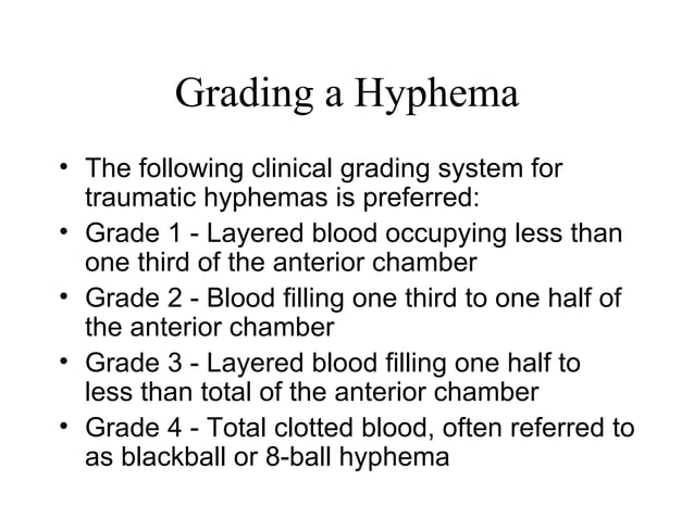Traumatic Hyphema | PPT
