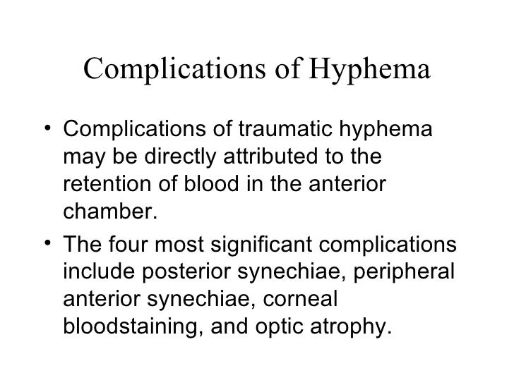 Traumatic Hyphema