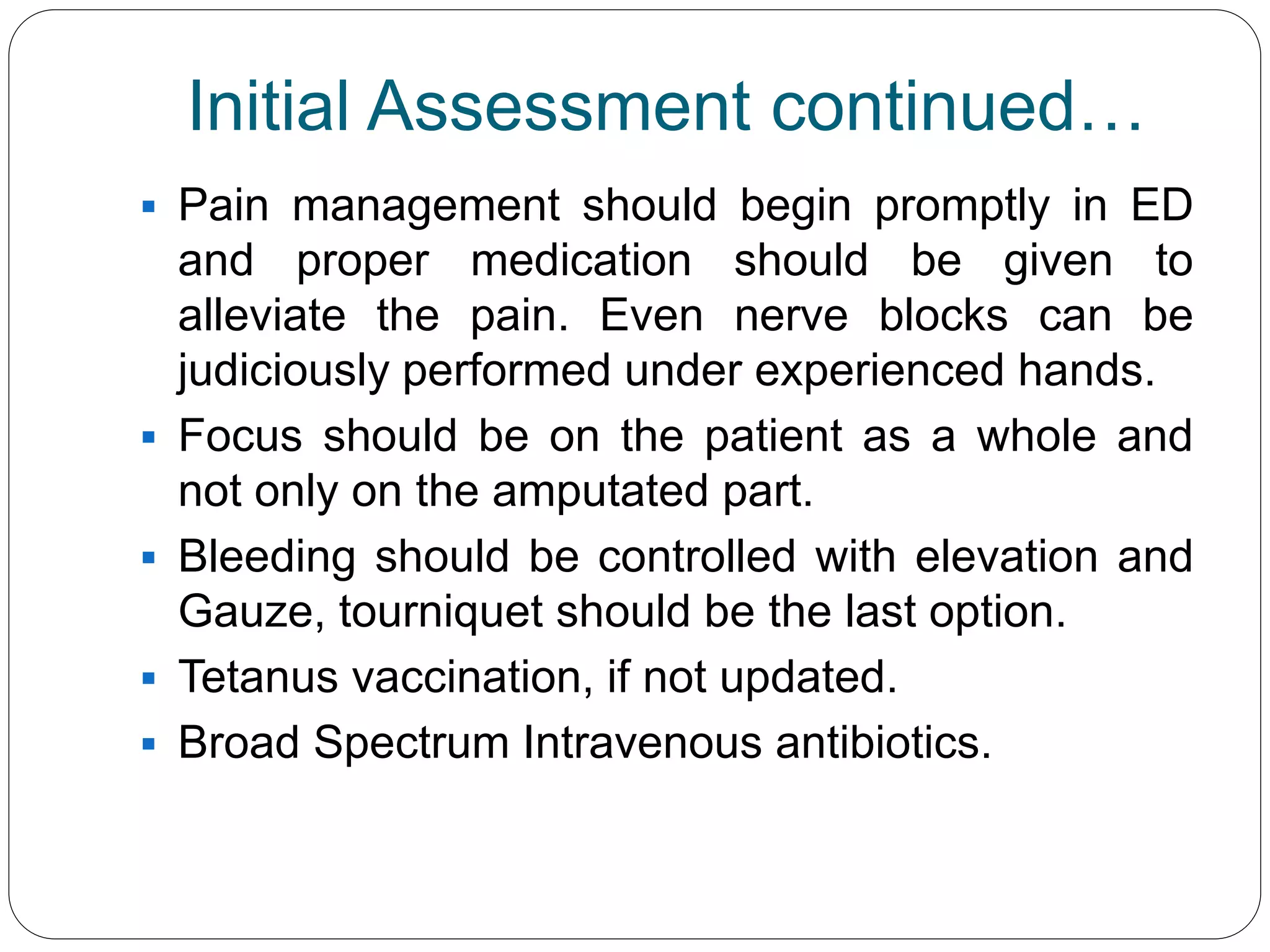 Traumatic amputations | PPTX
