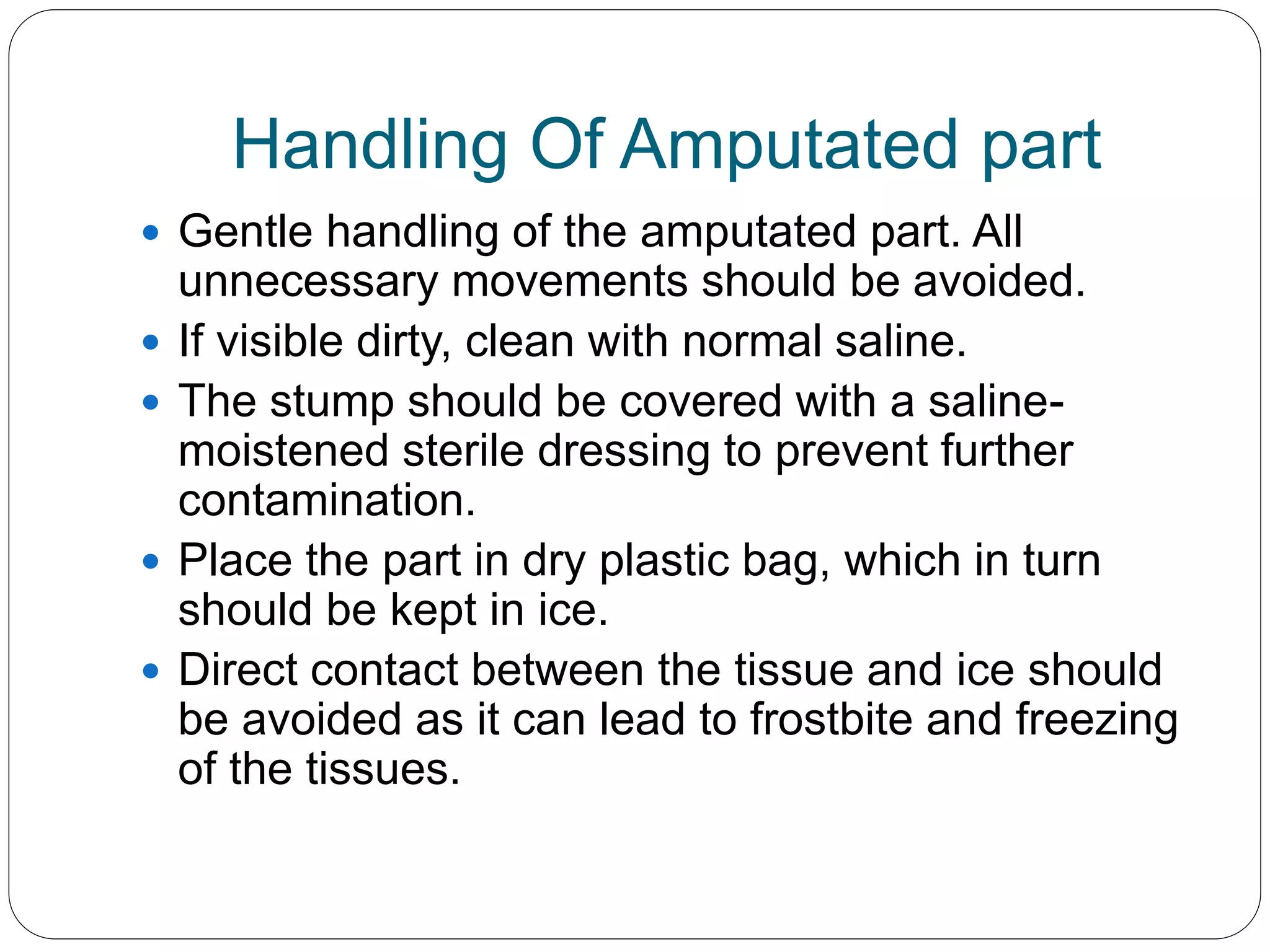 Traumatic amputations | PPTX