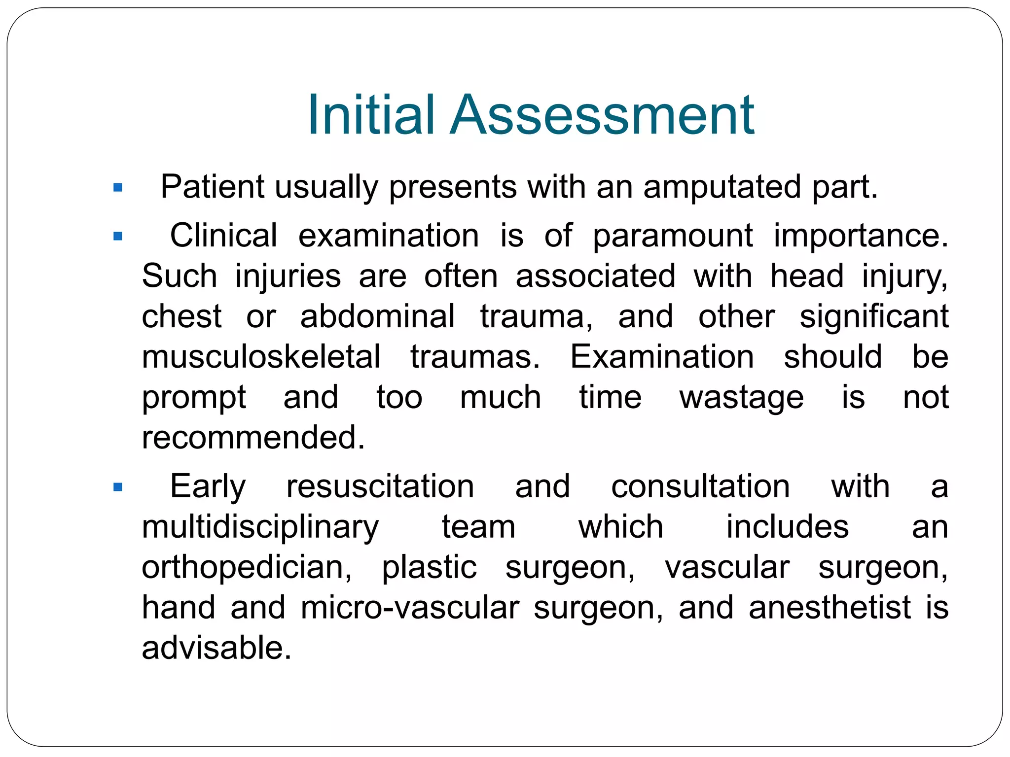 Traumatic amputations | PPTX