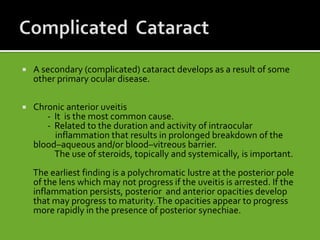 Traumatic and complicated cataract | PPTX
