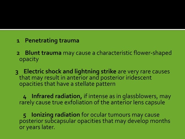 Traumatic and complicated cataract | PPTX | Eye and Vision Conditions ...