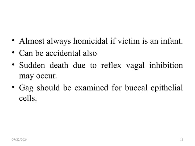 Traumatic and sexual asphyxia Forensic Medicine | PPTX