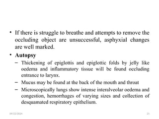 Traumatic and sexual asphyxia Forensic Medicine | PPTX