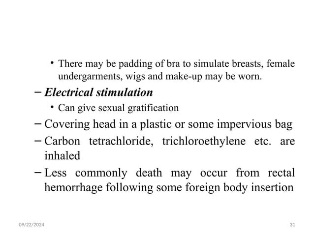 Traumatic and sexual asphyxia Forensic Medicine | PPTX
