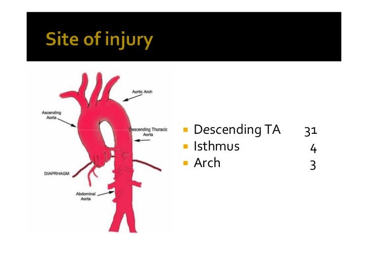 Traumatic aortic tear