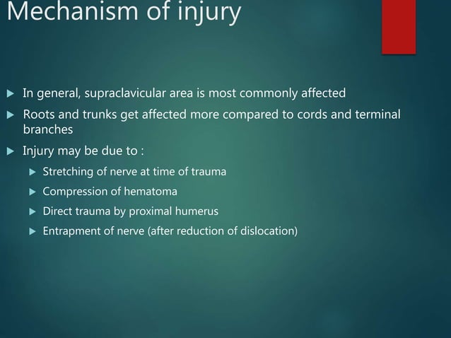 Traumatic brachial plexus injury | PPTX | Death, Injury, or Military Conflict | Sensitive Topics