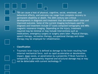 Traumatic brain injury | PPTX