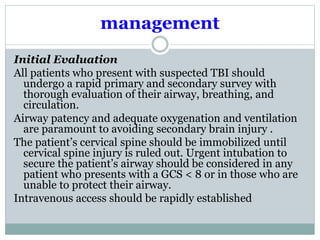 Traumatic brain injury | PPTX