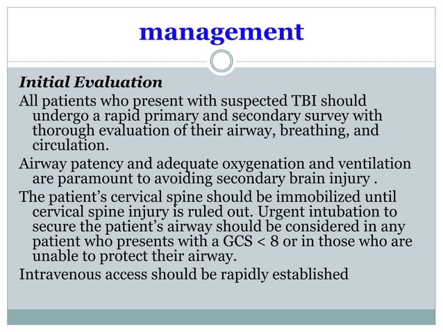 Traumatic brain injury | PPTX