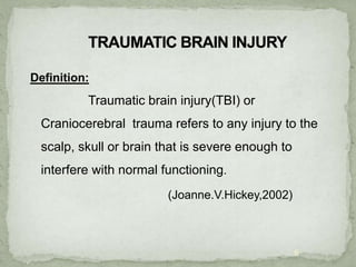 Traumatic brain injury | PPTX