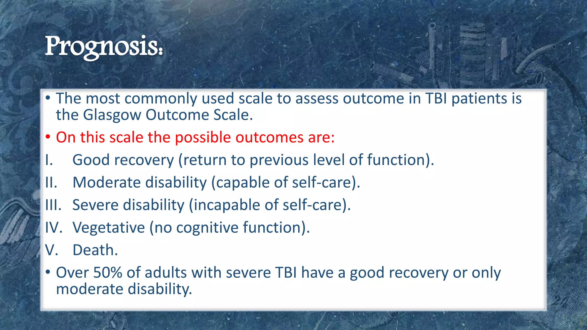 Traumatic brain injury (TBI) | PPTX
