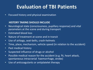 Traumatic brain injury | PPTX