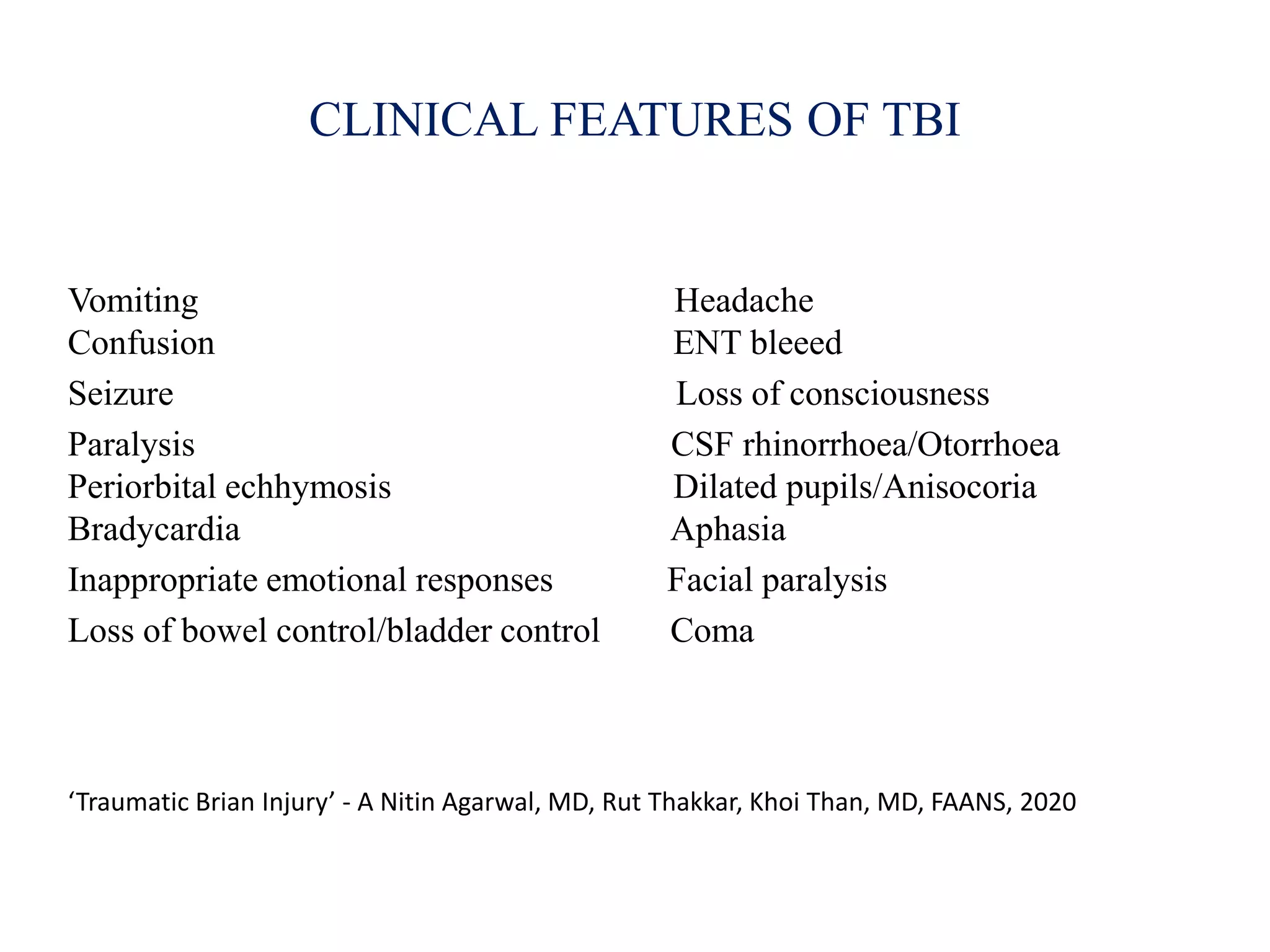 Traumatic Brain Injury | PPTX