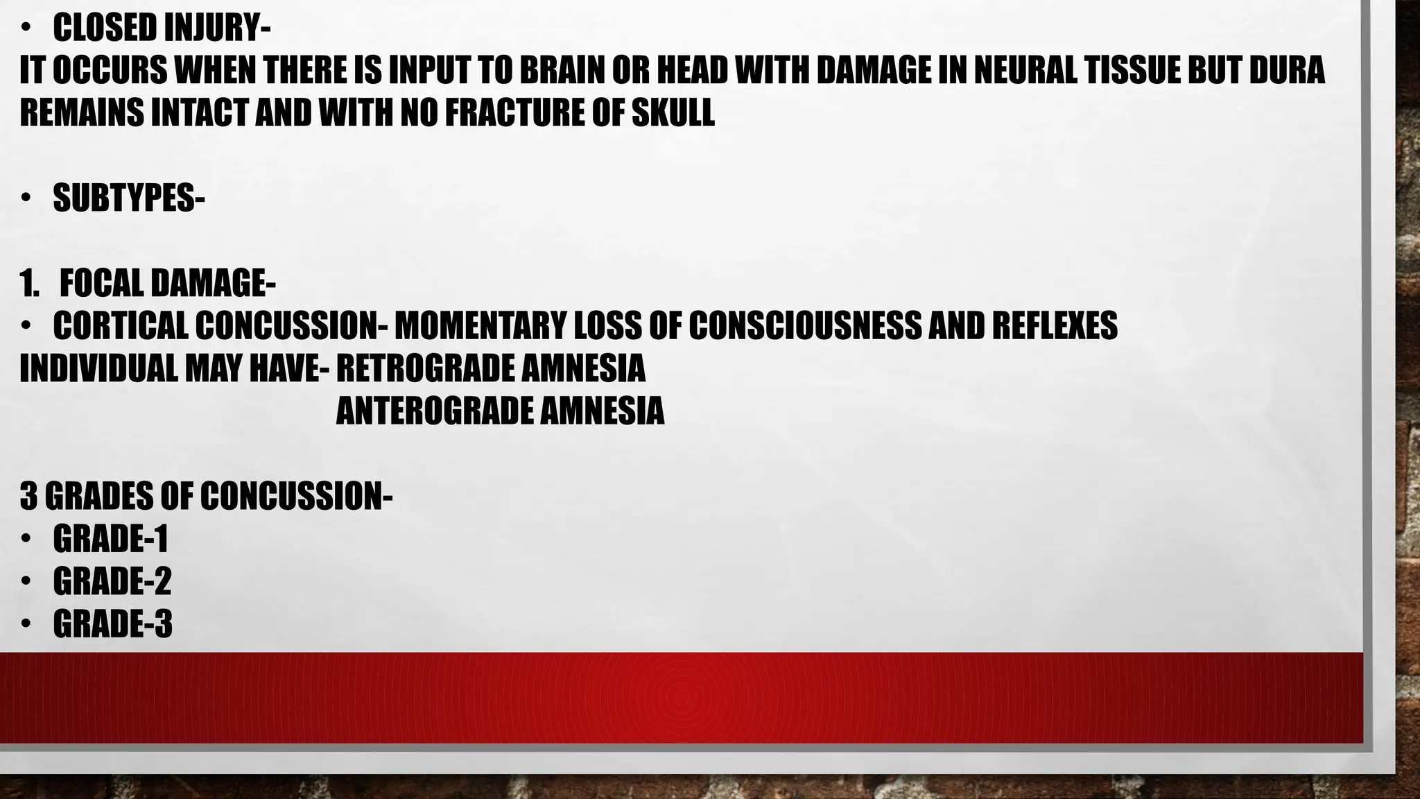 TRAUMATIC brain injury neuroscience pptx | PPTX